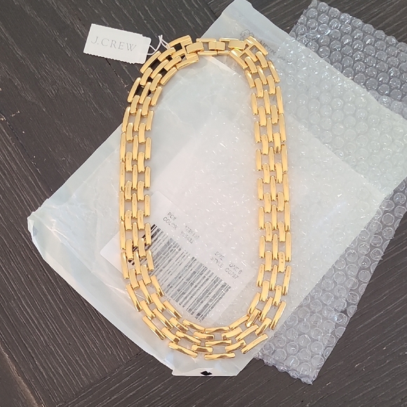 J. Crew | Jewelry | Nwt J Crew Watchband Chain Necklace | Poshmark